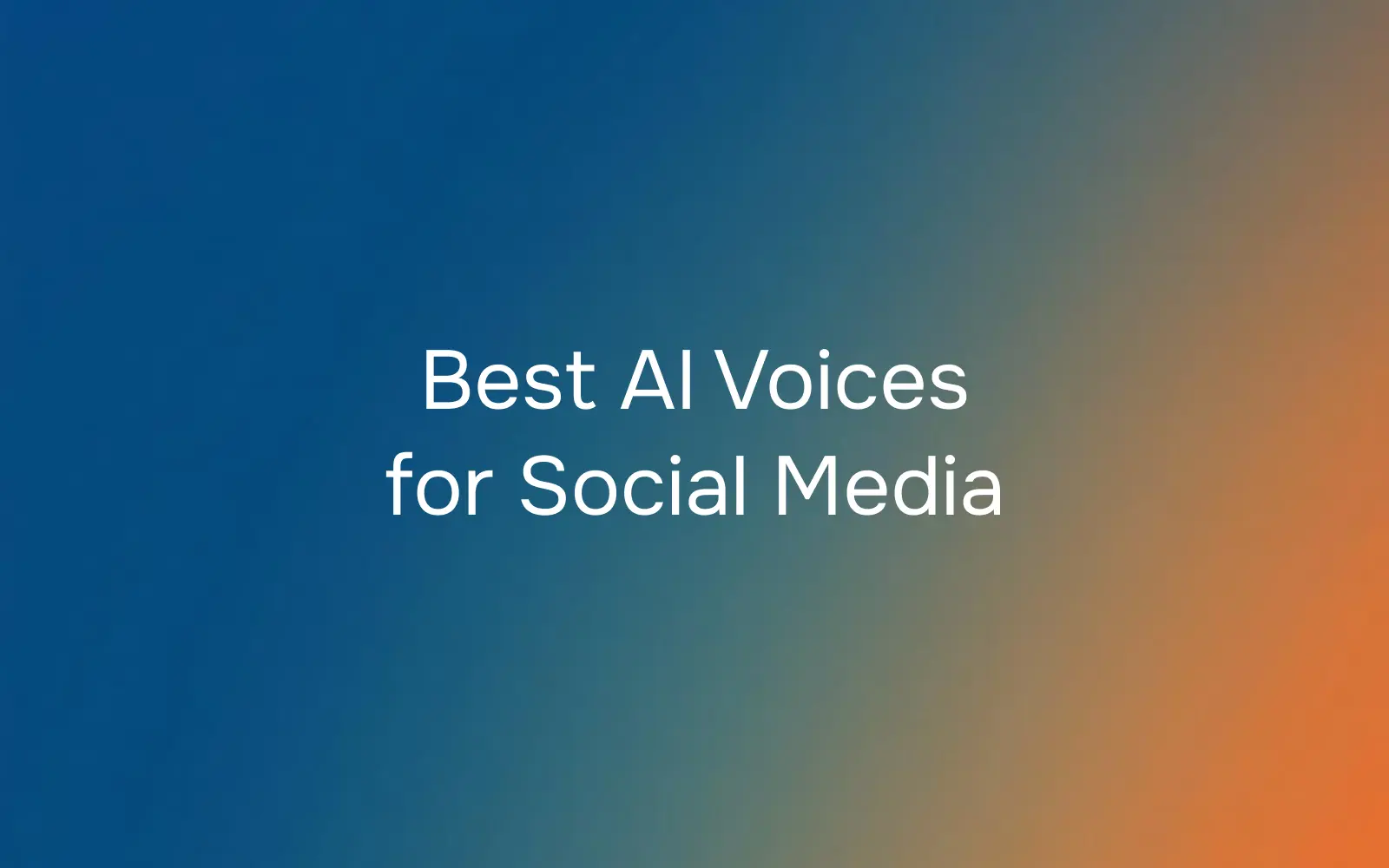 8 Best AI Voices for TikTok and Instagram - Fish Audio Blog