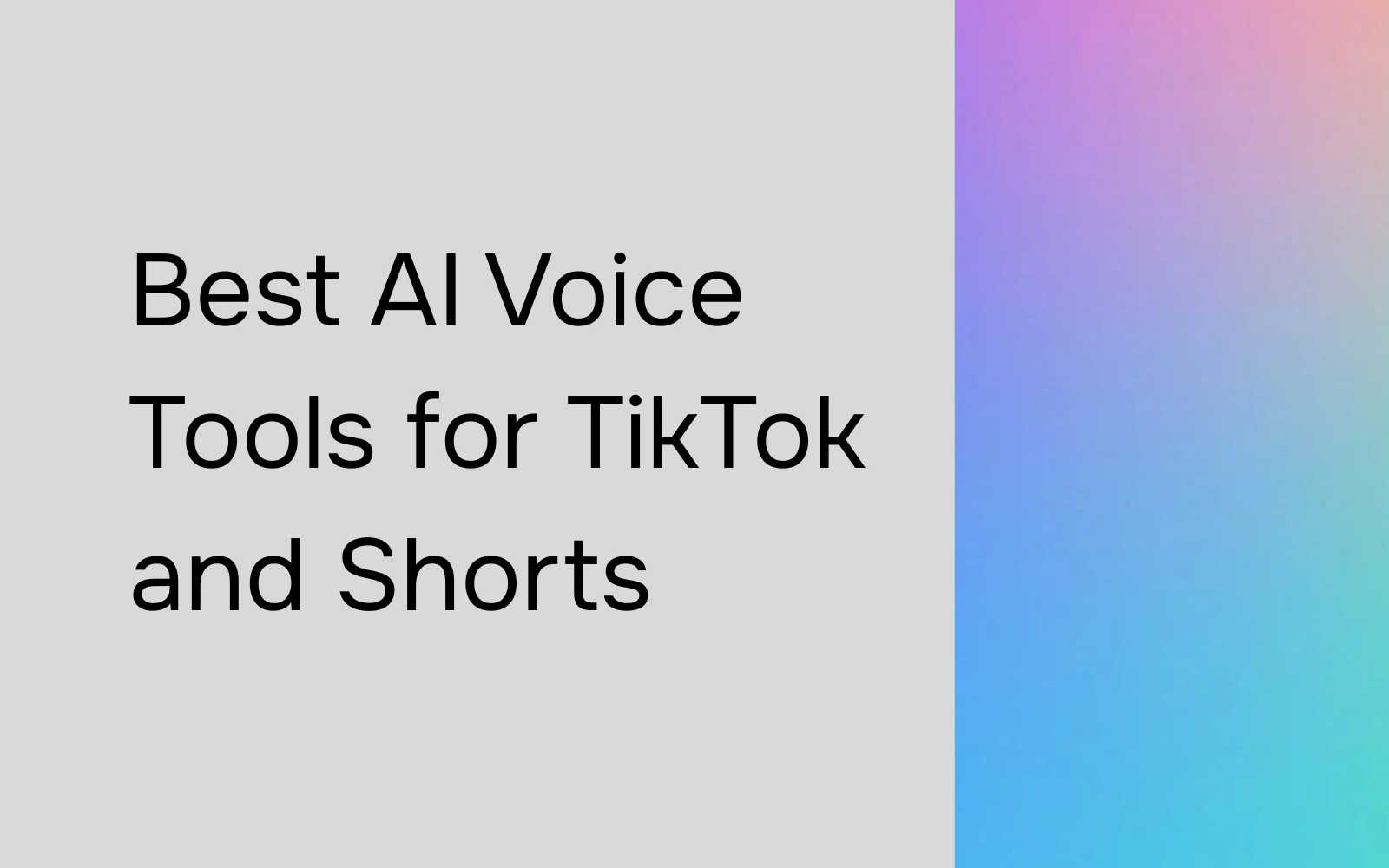 Best AI Voice Tools for TikTok and Shorts Creators - Fish Audio Blog