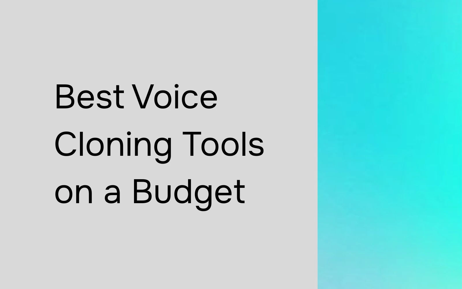 5 Best Voice Cloning Tools for Creators on a Budget - Fish Audio Blog