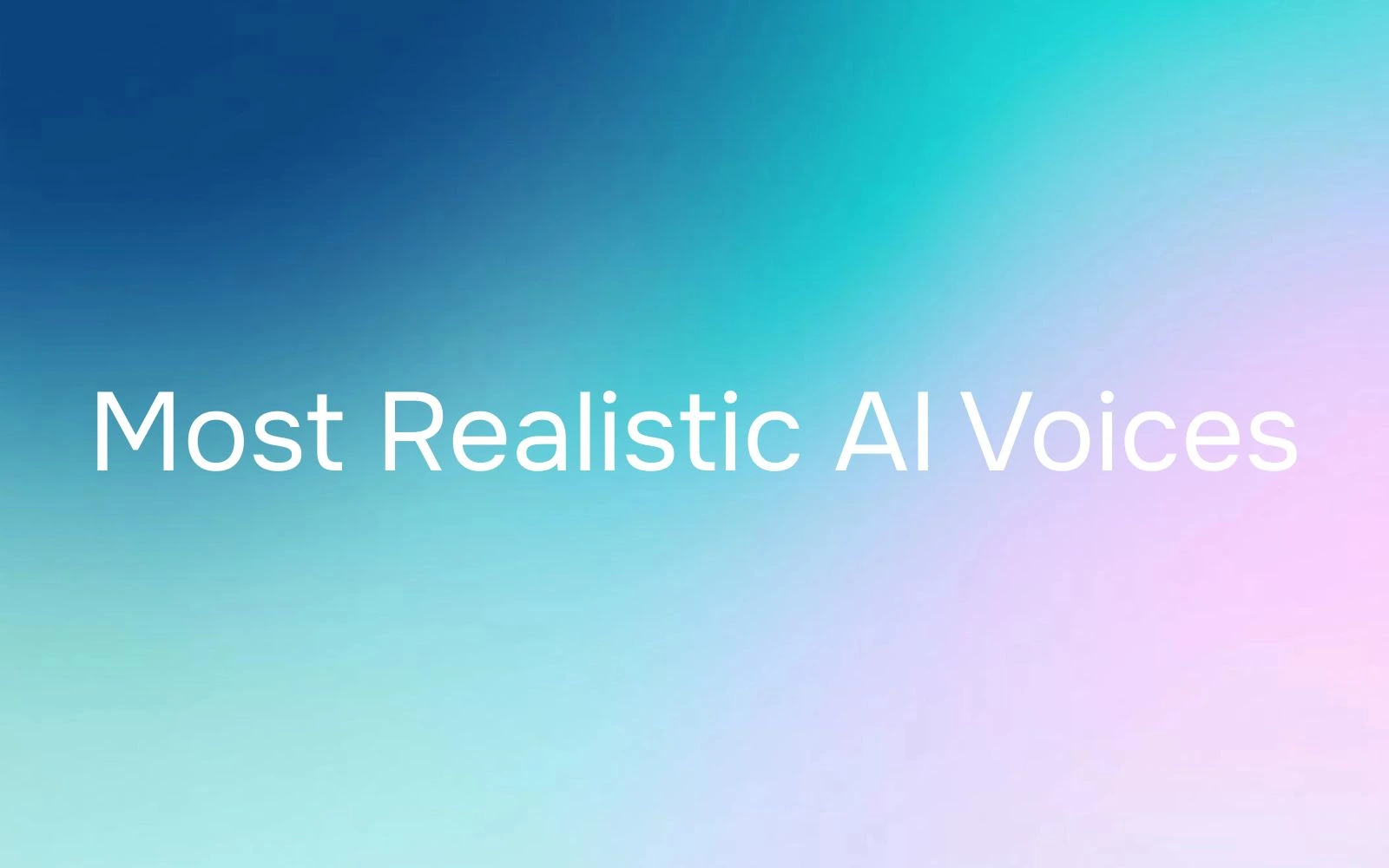Most Realistic AI Voices 2026 - Fish Audio Blog